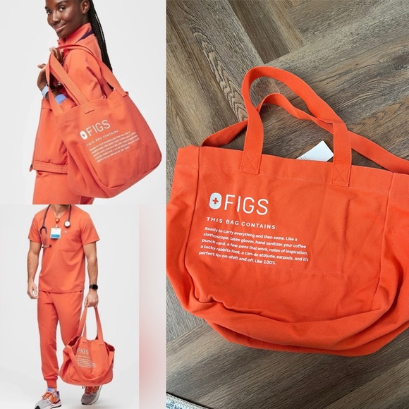 Figs | Bags | Figs Scrubs Limited Edition Canvas Tote Bag Nwt | Poshmark
